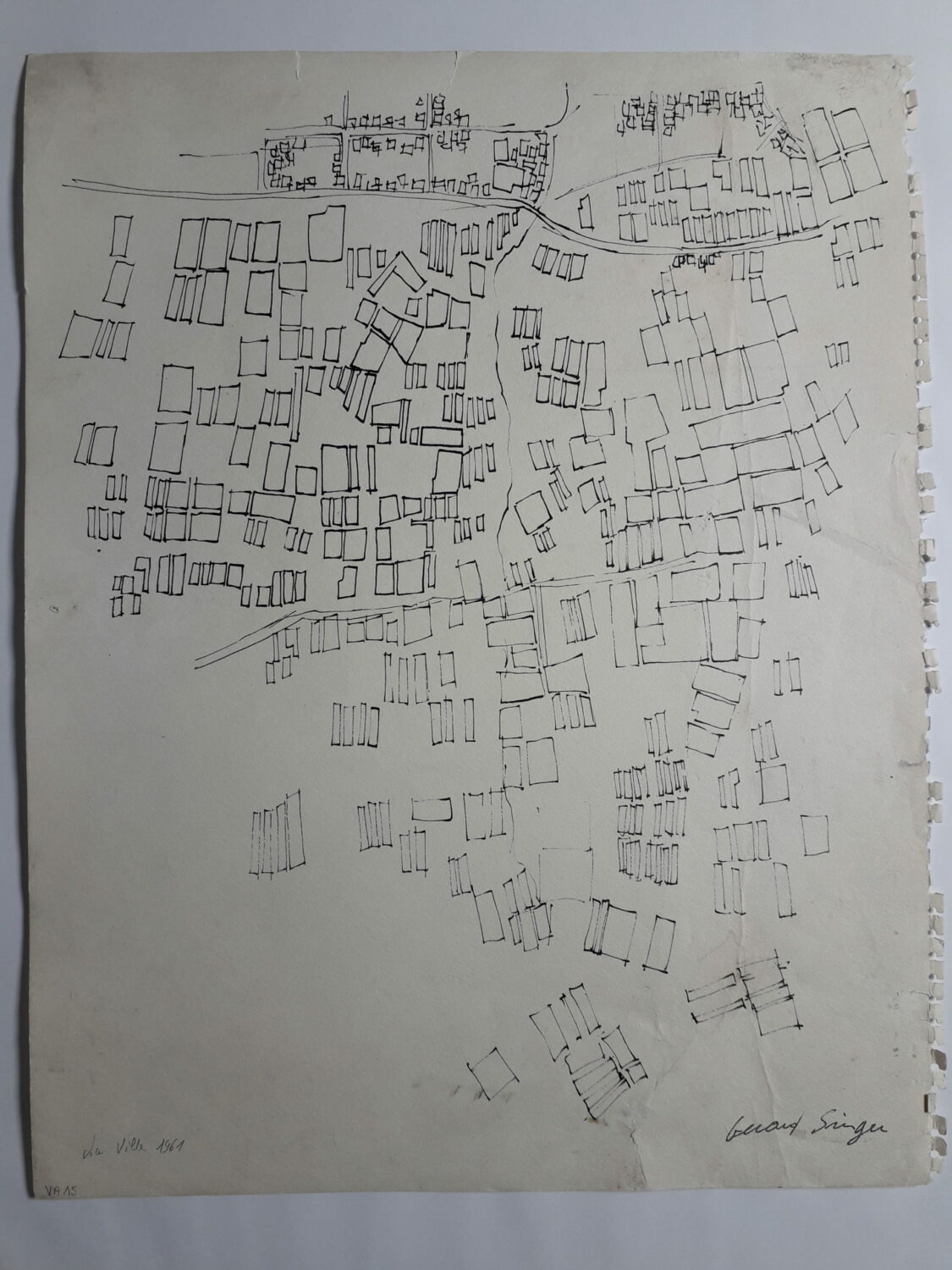 SINGER Gérard Vue d'avion La Ville 1961-15